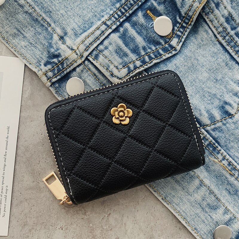 Ladies Wallet Zipper Mini Coin Purse Lychee Patter... – Grandado