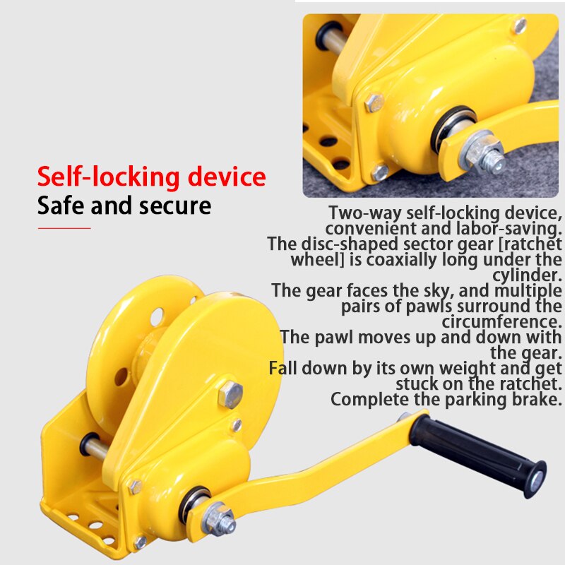 1200lb Hand Crank Two-way Self-locking Manual Winc... – Grandado