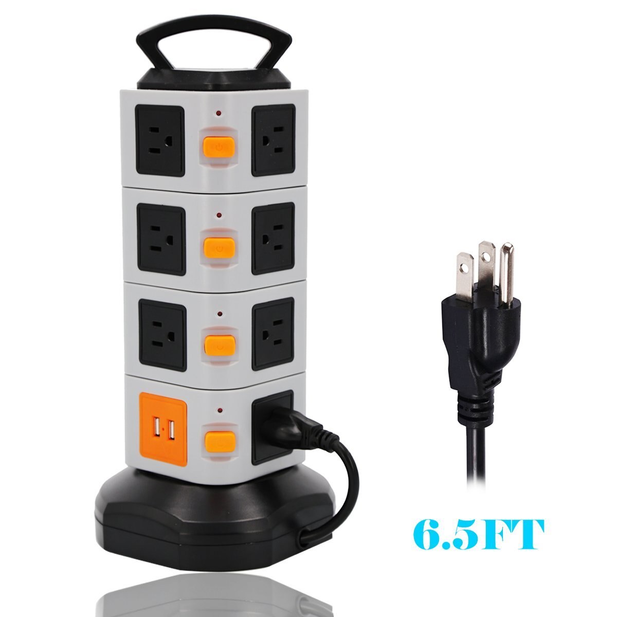 Verticale Power Strip 7/11/15 Socket met USB US Pl... – Vicedeal