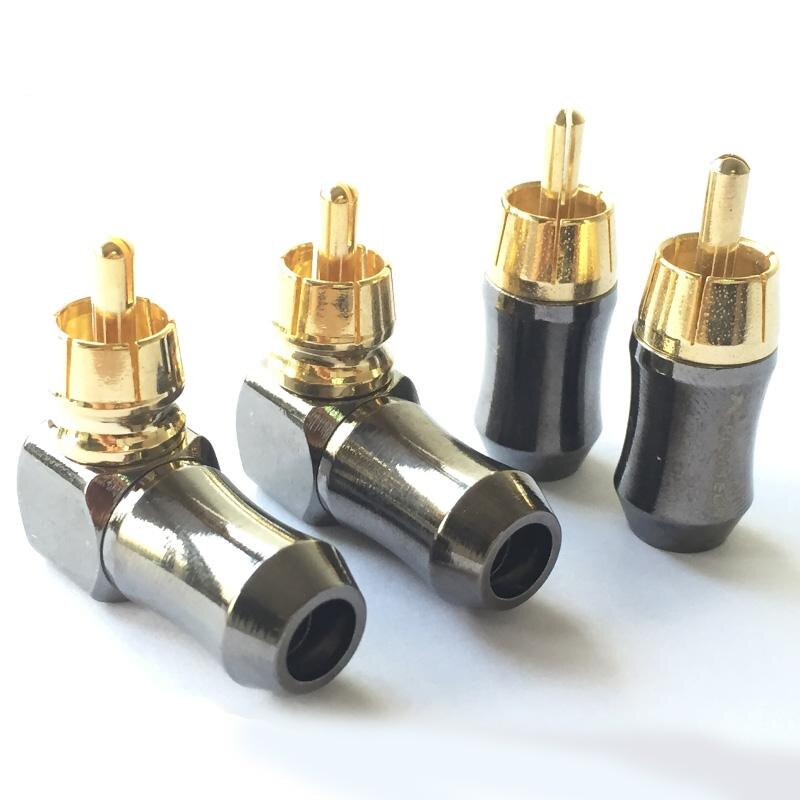 10pcs/lot RCA Male Plug Gold Plated Straight / Rig... – Grandado
