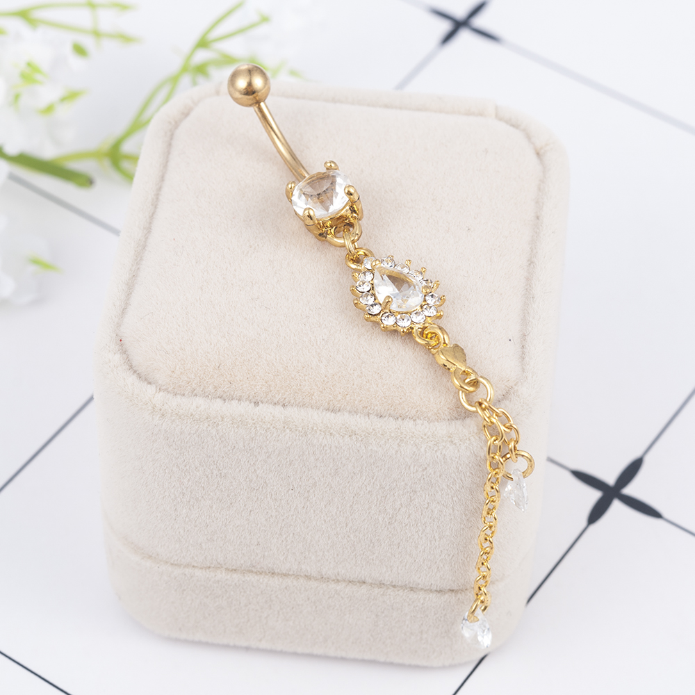 Women Gold Navel Piercing Belly Button Body Jewelr... – Vicedeal