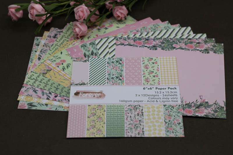 AlinaCraft 24 sheets 6"X6" forever pattern paper S... – Grandado