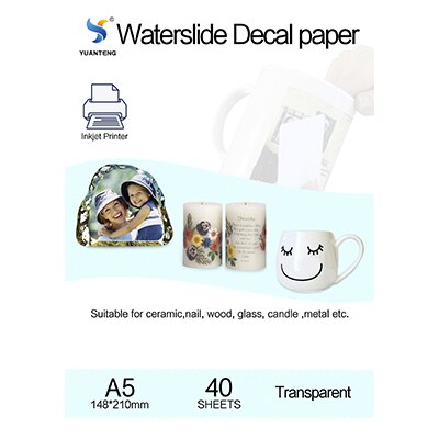 A5 Size Inkjet Water Slide Decal Paper Transparent... – Grandado