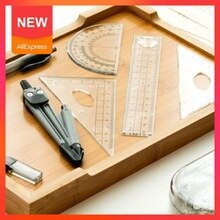 8pcs Portable School Math Geometry Set Protractor ... – Vicedeal