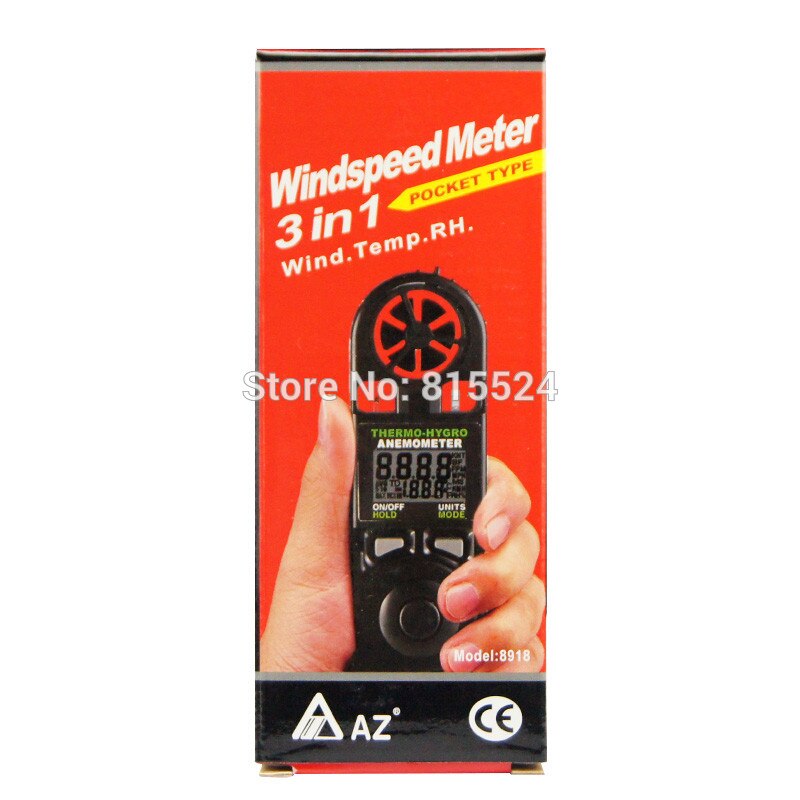 AZ8908 Digital 3-in-1 Pocket Thermo Anemometer Tem... – Grandado