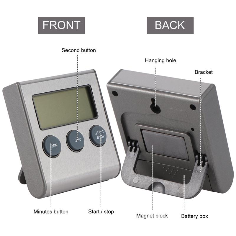 1 Pc Professionele Digitale Timer Abs & Rvs Minuut... – Vicedeal