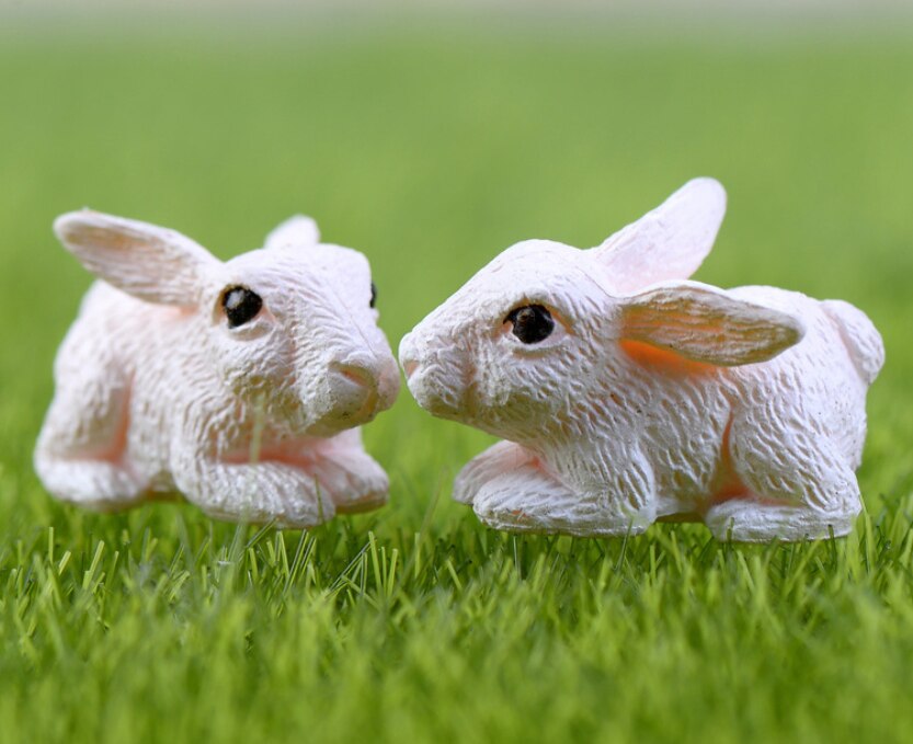 2pcs/lot mini animals resin Small Bunny 1.5cm fair... – Grandado