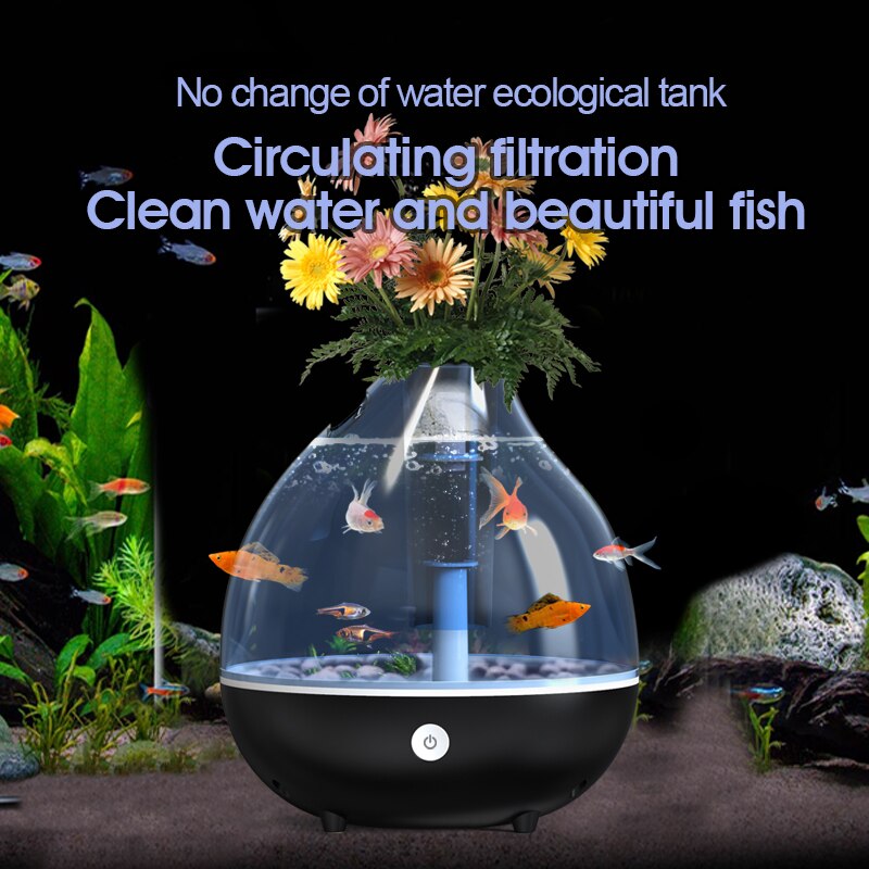 Aquarium tank desktop amphibious aeration small go... – Grandado