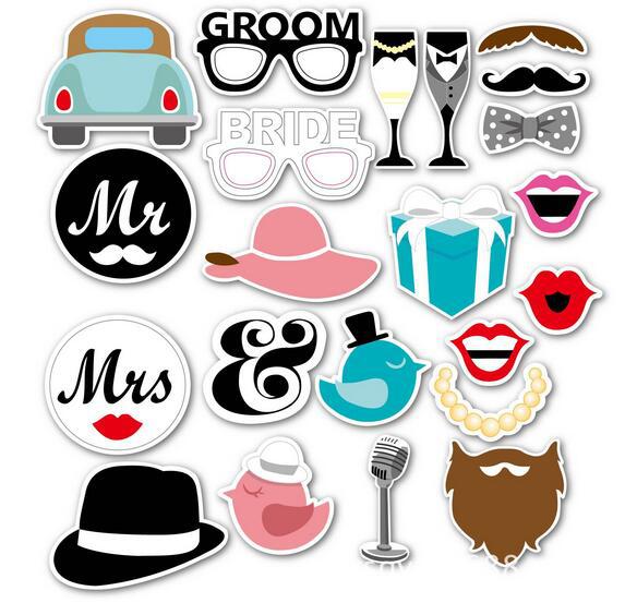 22pcs Single Girl Car Photo Booth Props Photobooth... – Vicedeal