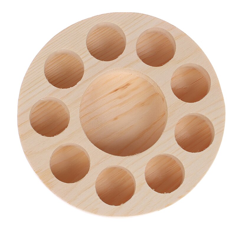 10Slot Round Wooden Essential Oil Display Stand Ho... – Grandado
