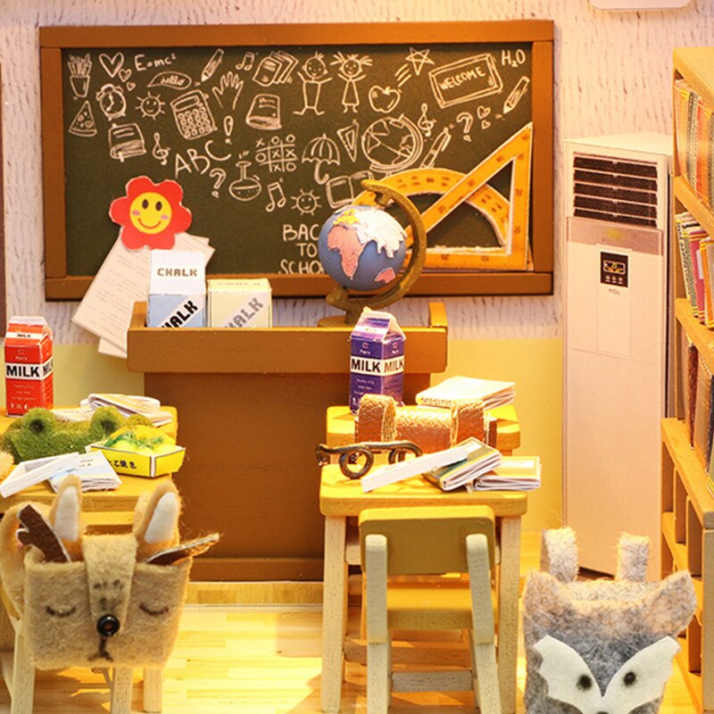 1:24 Classroom Miniature Dollhouse kit Assemble Ro... – Grandado