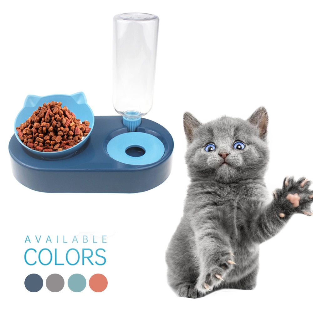 2 in 1 Pet Dog Cat Bowl Water Food Feeder Bowl Dri... – Vicedeal