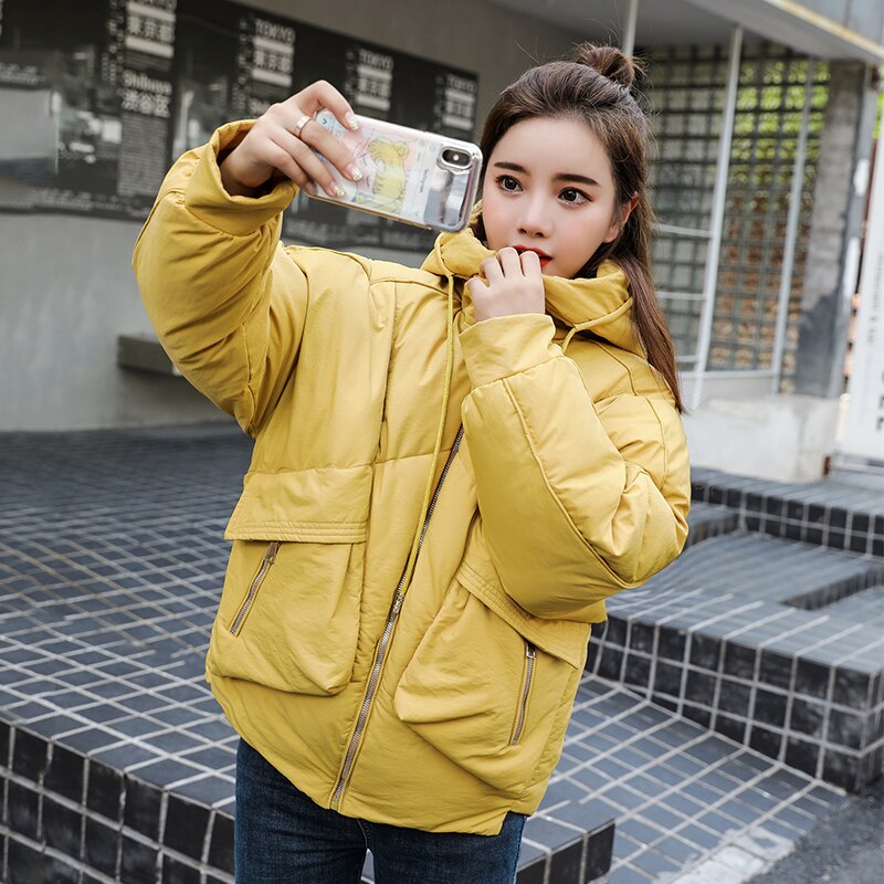 Korean Style Solid Winter Bubble Jacket For Women ... – Grandado