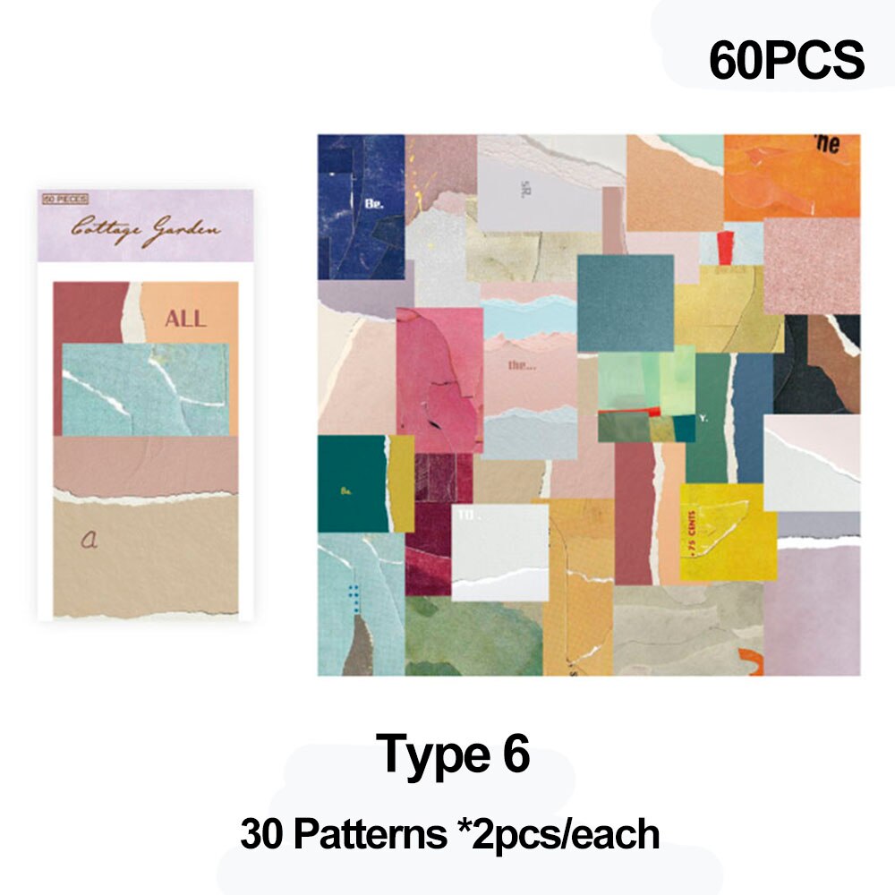 60Pcs Scrapbook Material Paper Background Collage ... – Vicedeal