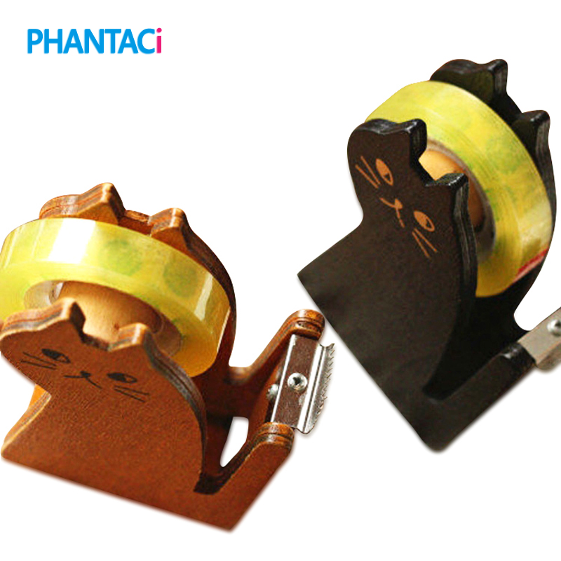 Leuke Kat Houten Tape Dispenser/Tape Houder/Tape C... – Grandado