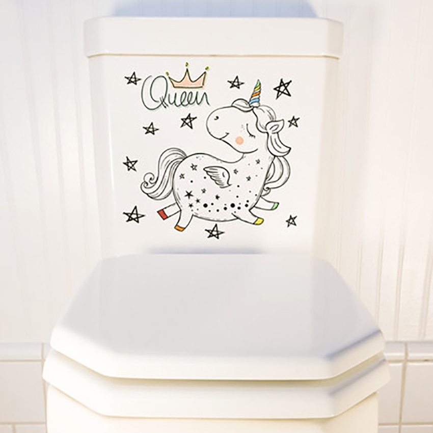 Waterdichte Muurstickers Mooie Cartoon Wc Sticker ... – Vicedeal
