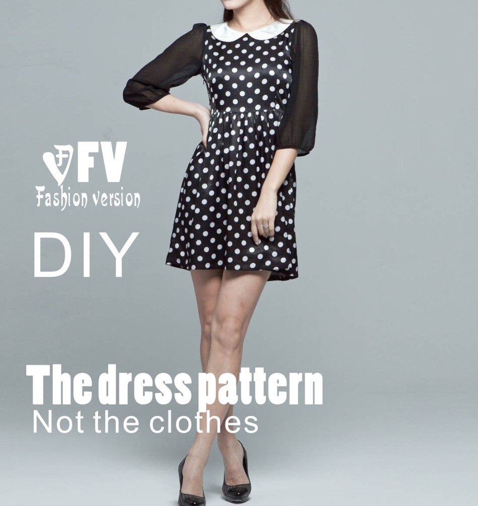 Garment pattern Dresses Sewing Pattern Template Cu... – Vicedeal