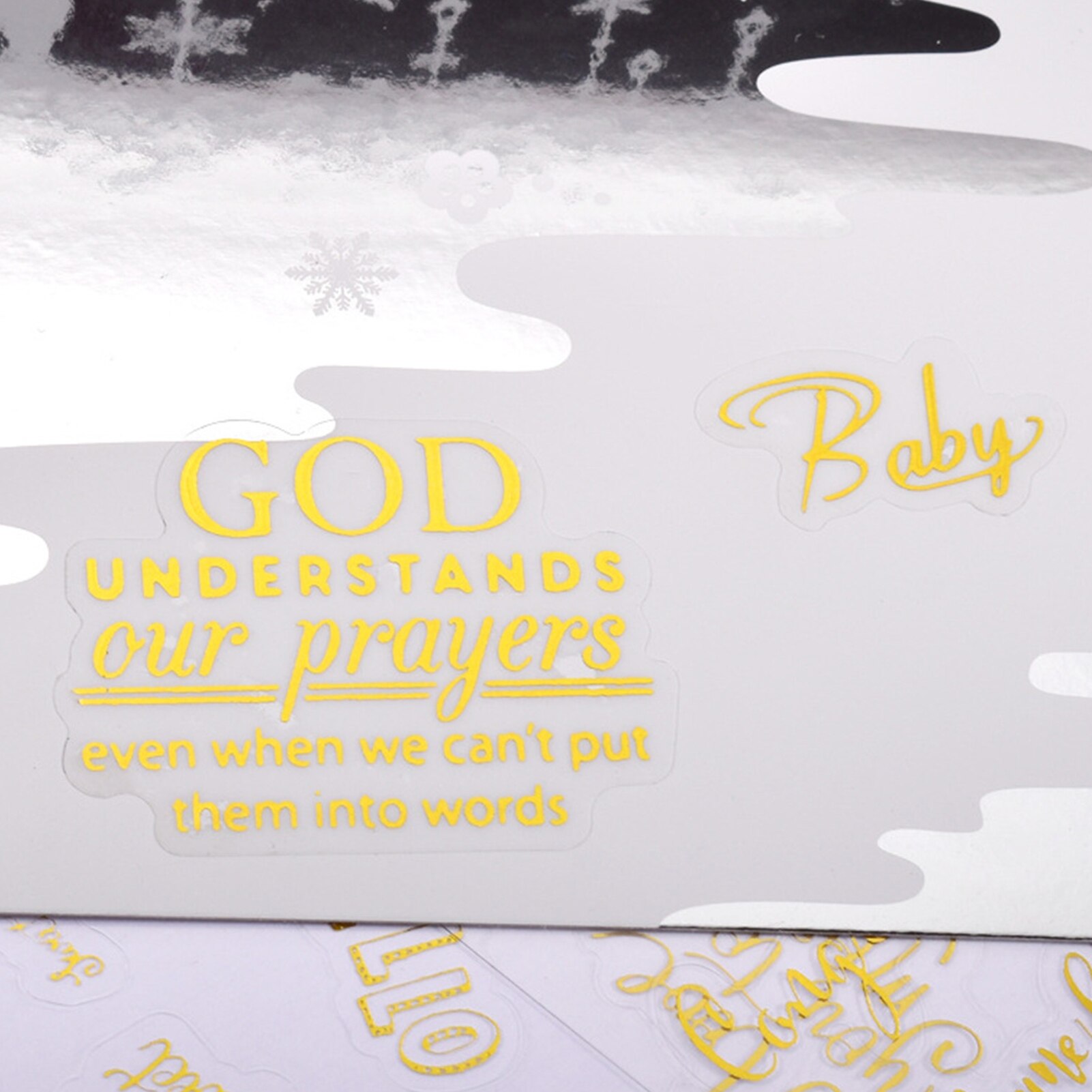 4Pcs Phrases Blessing Words DIY Sticker Transparen... – Grandado