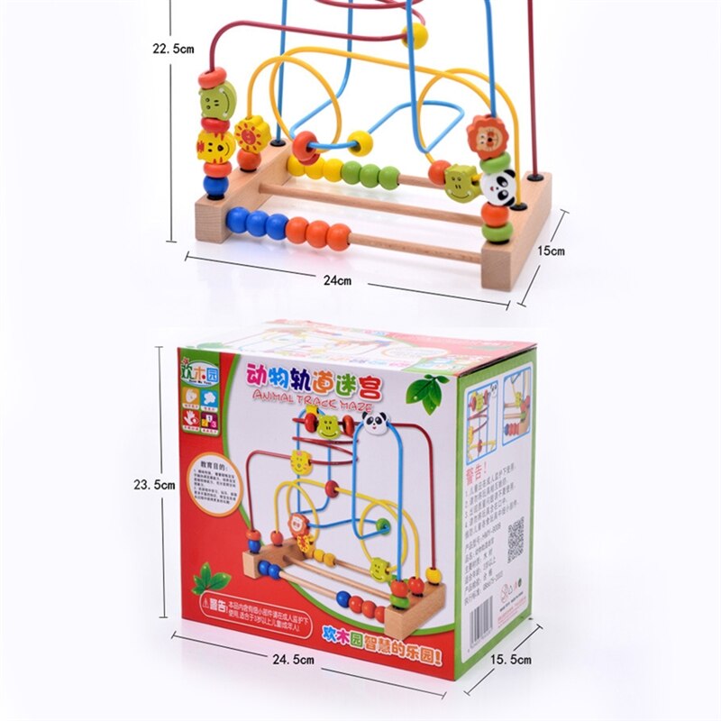 Baby Wooden Toys Math Counting Circles Bead Abacus... – Grandado