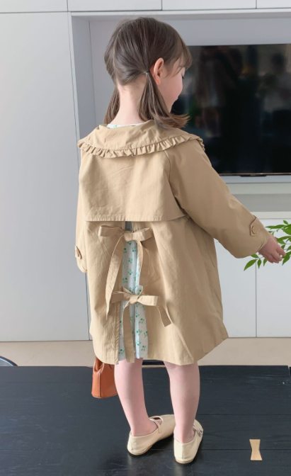 Spring Autumn back hollow trench jackets for girls... – Grandado