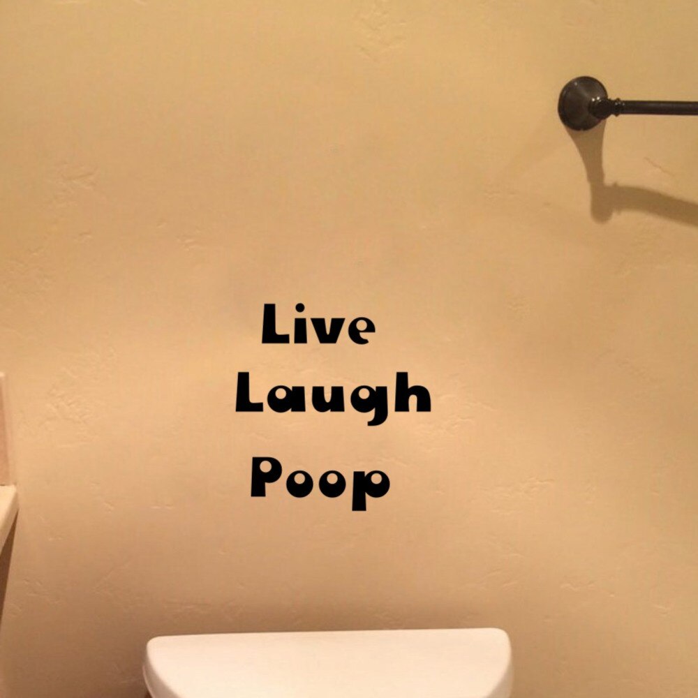 Funny Toilet Stickers Live Laugh Poop Vinyl Toilet... – Grandado