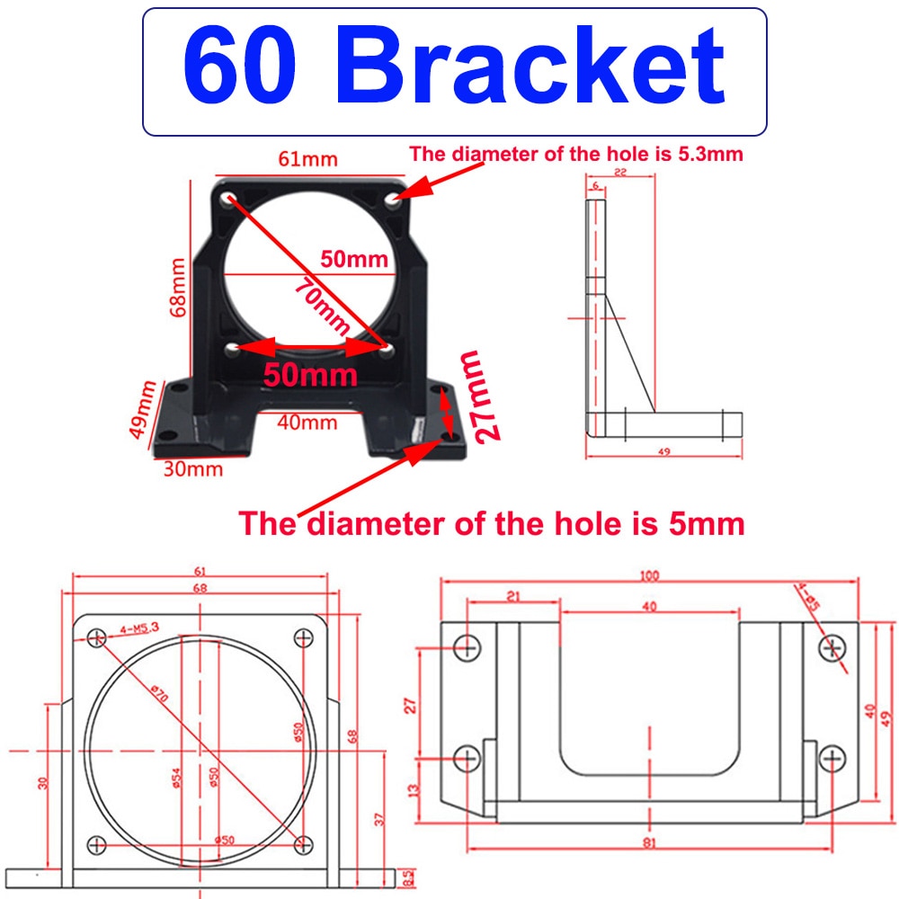 AC 110V 220V Electric Motor Bracket 50KTYZ 60KTYZ ... – Grandado