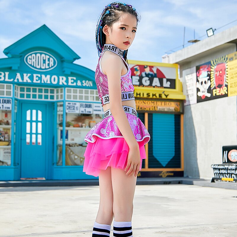 Girls Jazz Dance Costume Kids Hip Hop Practice Clo... – Grandado