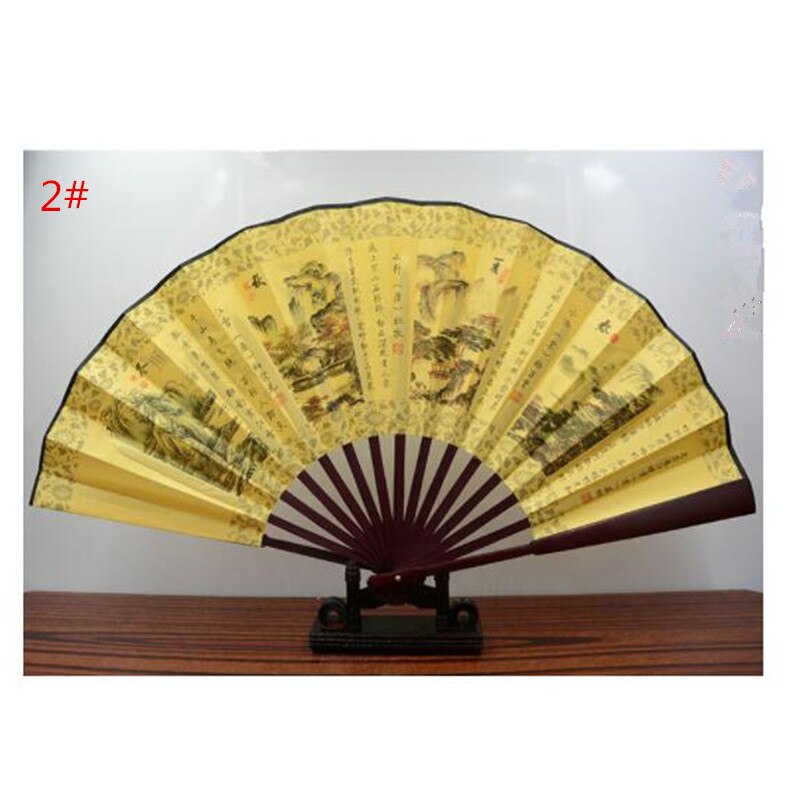 1pc Chinese Style Fan Print Bamboo Ribs Folding Fa... – Grandado