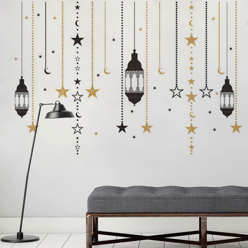 2pcs Ramadan Window Sticker Eid Mubarak Decor Lant... – Grandado