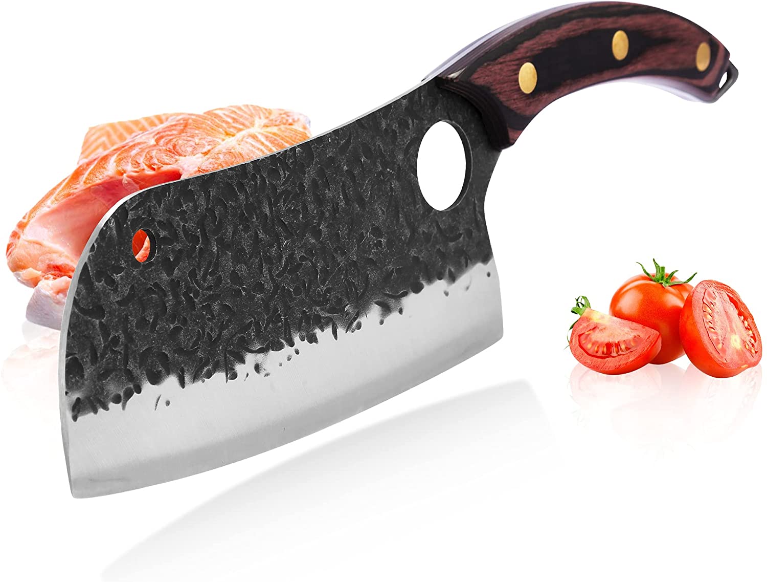 XYJ Full Tang Serbian Butcher Knife 7 Inch Hammere... – Grandado