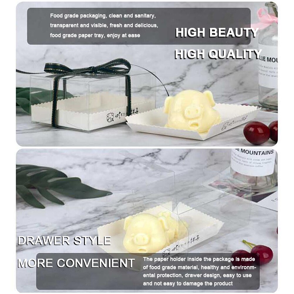 10Pcs Portable Transparent Cake Puddings Mousse Bo... – Grandado
