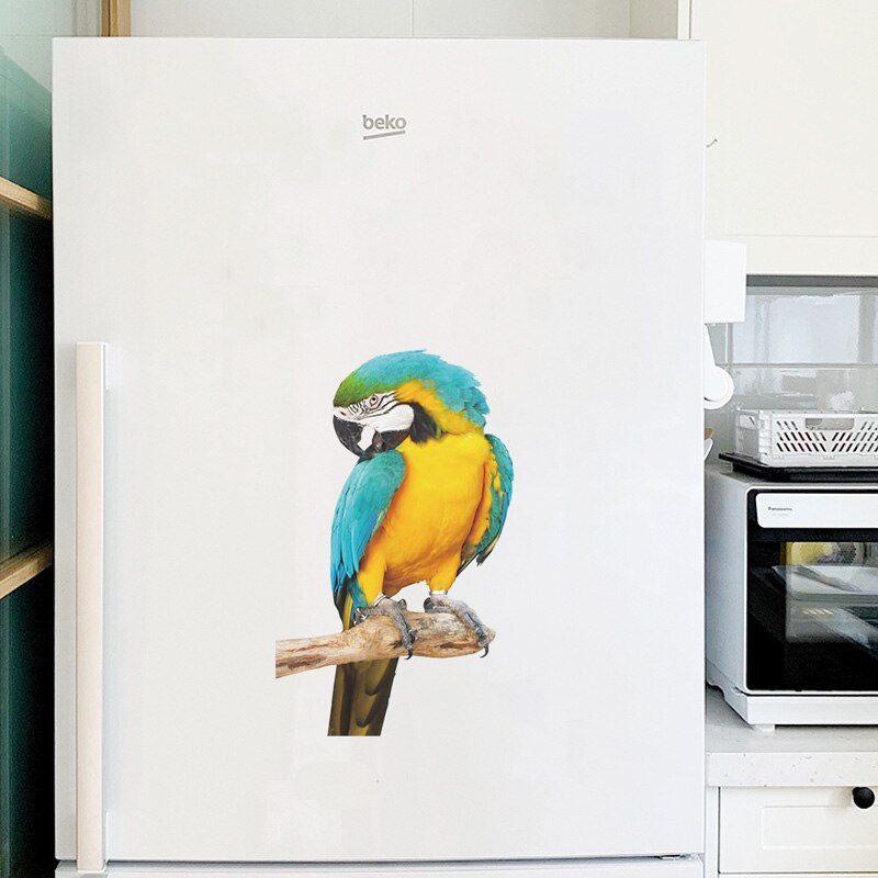 Style Blue-yellow Parrot Wall Sticker Bedroom Livi... – Grandado