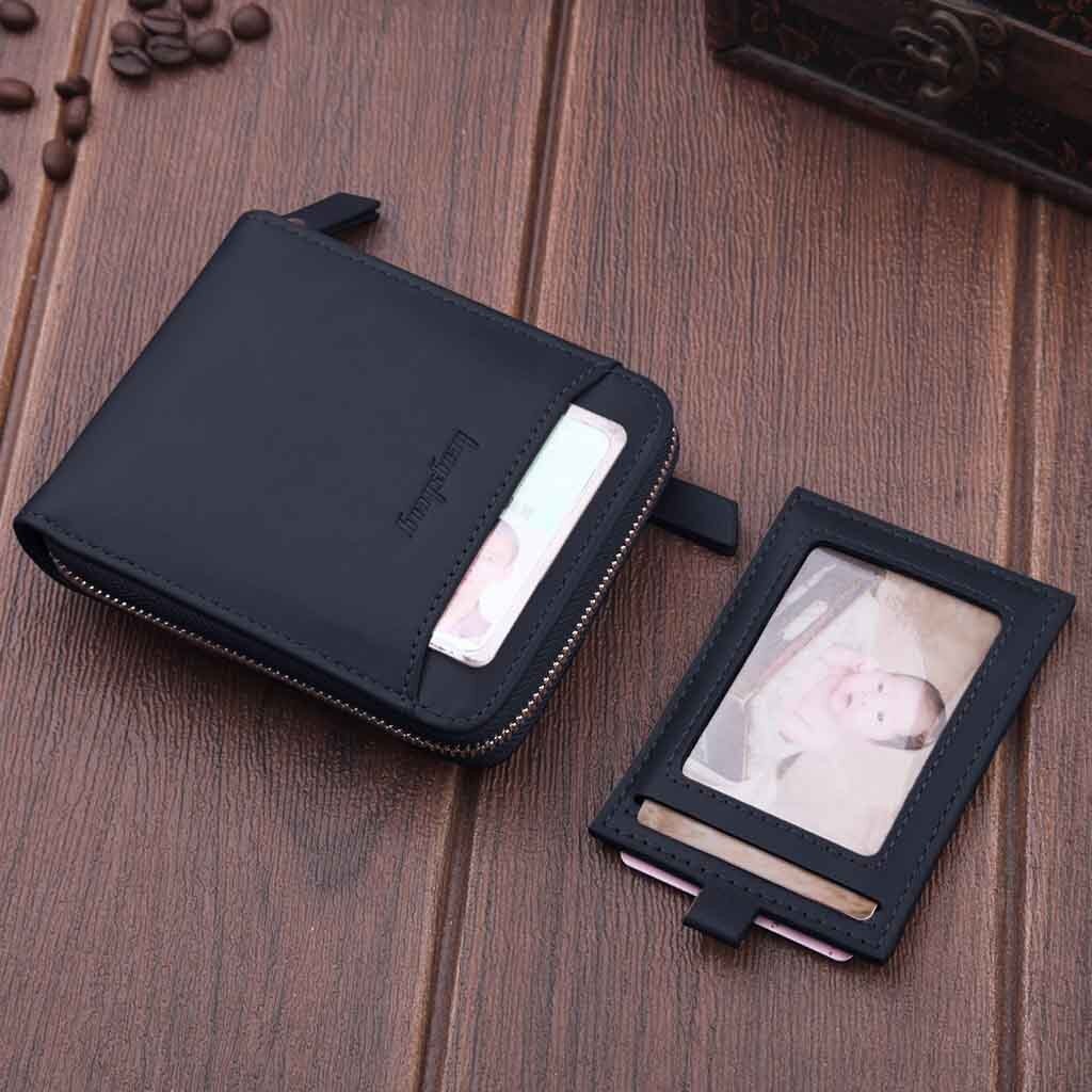 Men's Short Zip Wallet Retro Small Wallet Card Hol... – Grandado