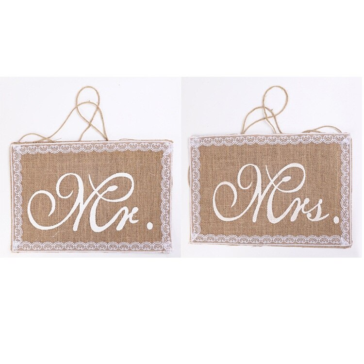 Mr Mrs Hochzeit Stuhl Zeichen Leinwand Lace Stuhl ... – Vicedeal