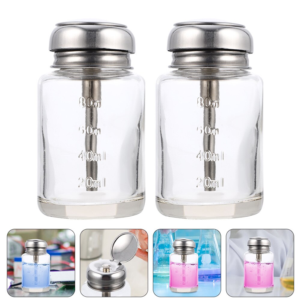 2pcs Glass Craft Liquid Press Bottles Refillable D... – Grandado