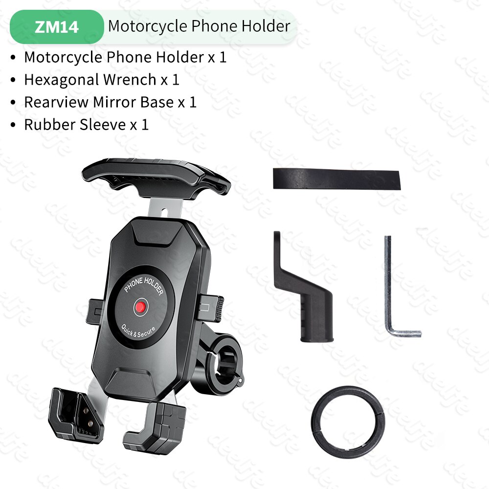Deelife Telefoon Houder Motorfiets Draadloze Oplad... – Grandado