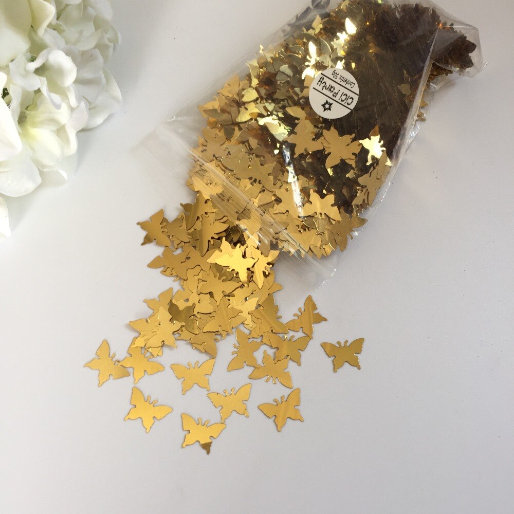 Pink and gold party BUTTERFLY Confetti Table Decor... – Grandado