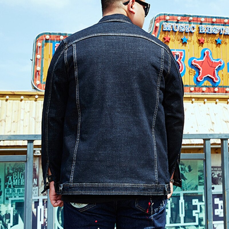 Fall/winter plus size denim jacket 3XL-8XL men's m... – Grandado