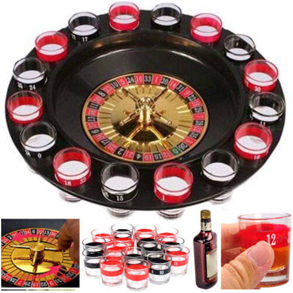 Drinking Roulette Game Party Set Toy Spin Shot Sta... – Grandado