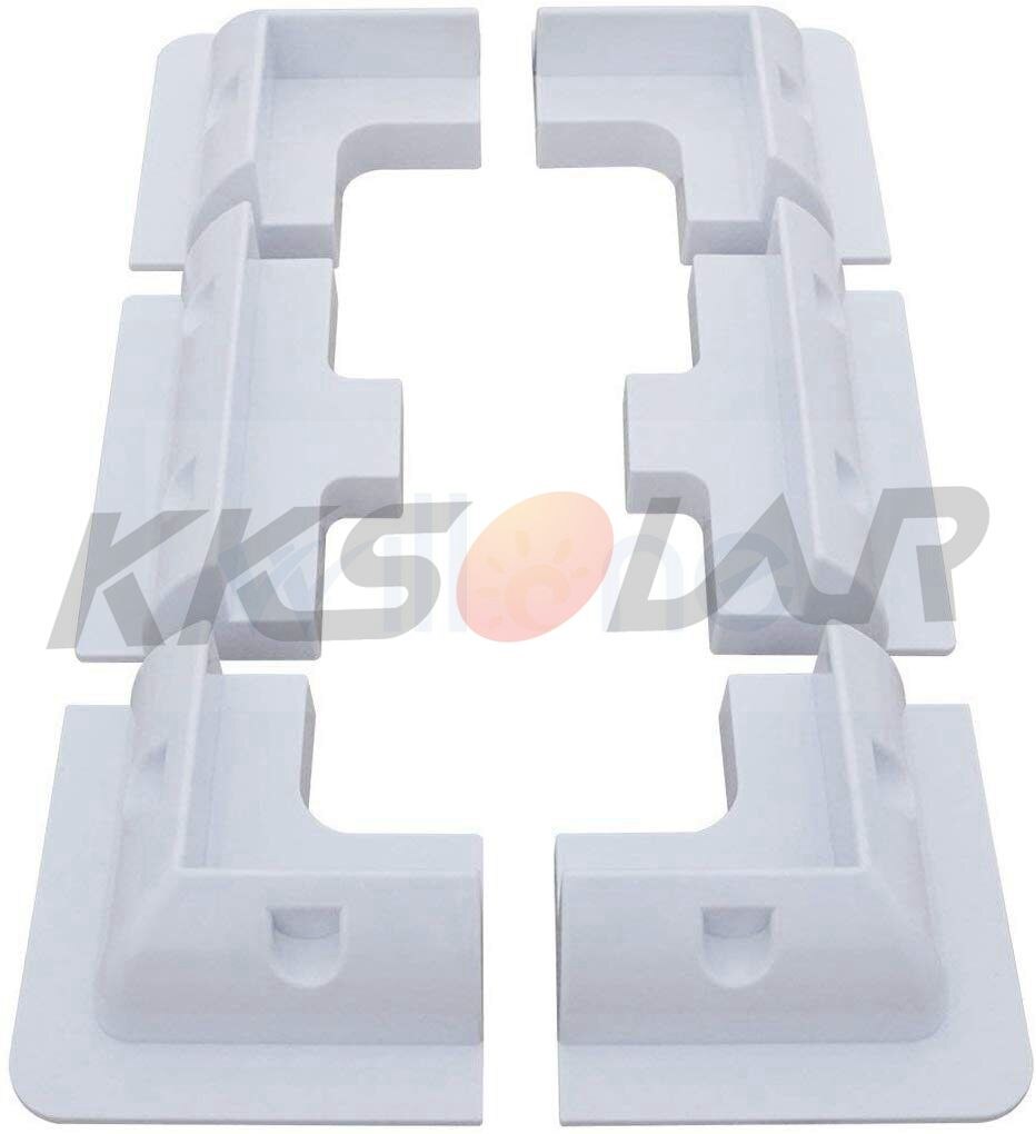 6 Pc Abs Zonnepaneel Montagebeugel Witte Rechthoek... – Grandado