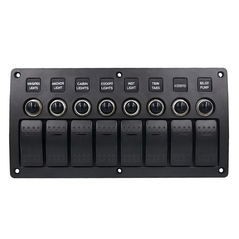Boot Auto Marine Rocker Switch Panel 8 Gang 3PIN &... – Vicedeal