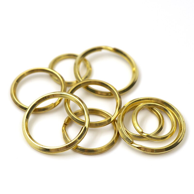Solid Brass Split Rings Double Loop Keyring 20/25/... – Grandado