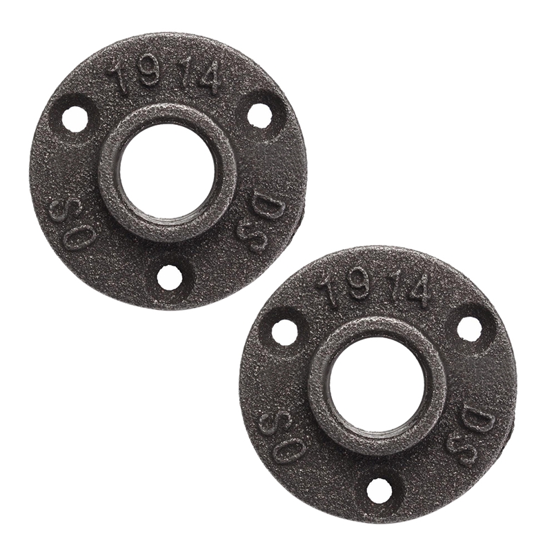 2Pcs 3/4 Inch Black Cast Iron Pipe Fittings Floor ... – Grandado