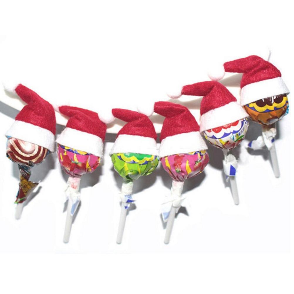 6Pcs/lot Lollipop Christmas Hat Small Mini Candy S... – Grandado