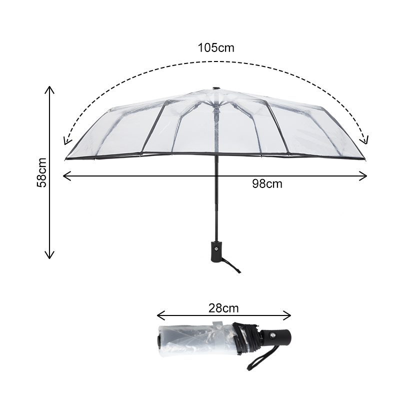 full transparent automatic umbrella for adult and ... – Vicedeal