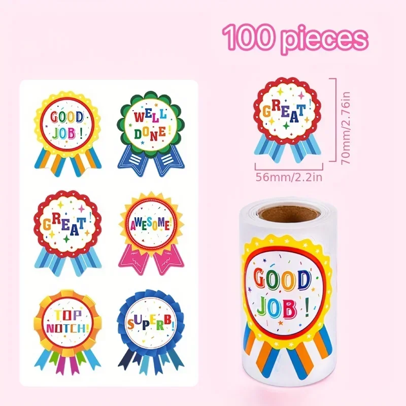 100pcs Big Reward Stickers 70mm Labels Praise Fun ... – Grandado