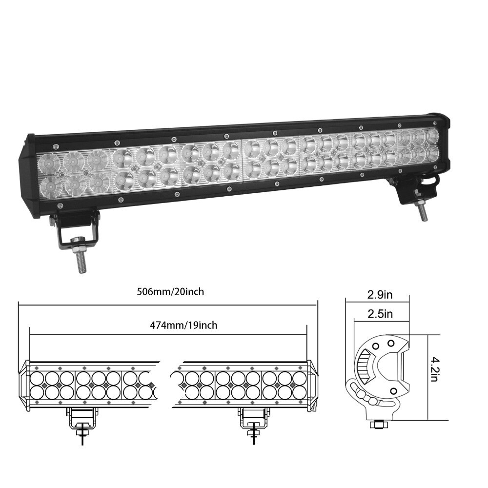 Auxtings 20 inch 20'' LED Bar LED light ba... – Vicedeal