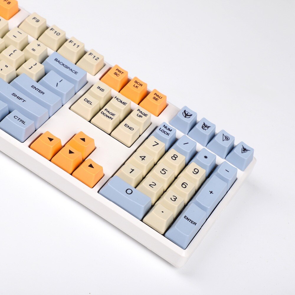 YMDK Blue Beige Orange Dye Sub 108 87 61 Key Mac K... – Grandado