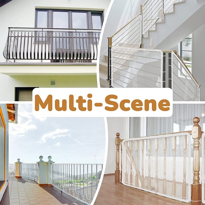 Banister Guard White Mesh Baby Safety Stairs Thick... – Vicedeal