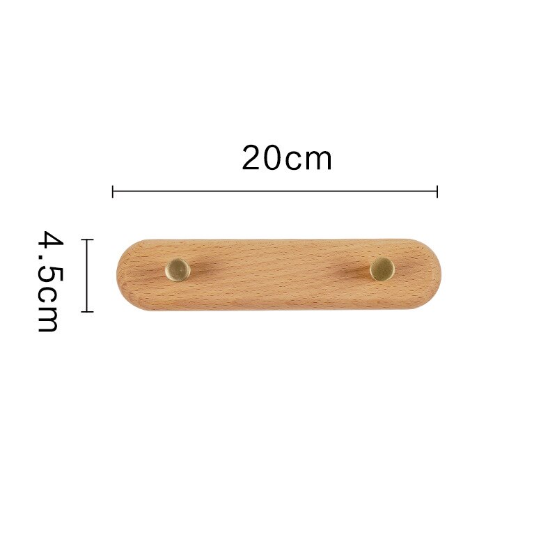 Wood Brass Hooks Clothes Coat Hooks Natural Beech ... – Vicedeal